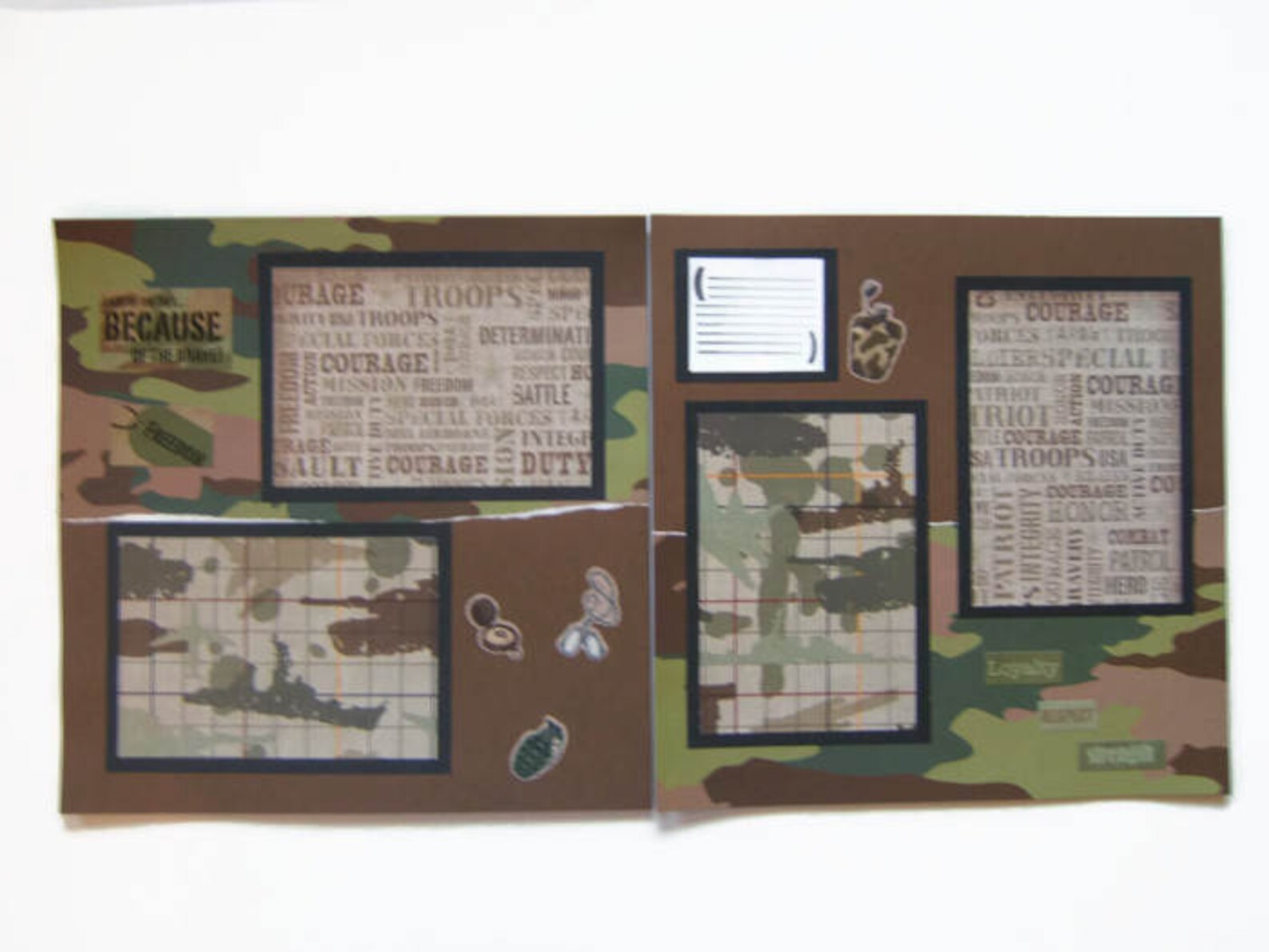 Army Scrapbook Pages Premade Army Layout Military Pages - Etsy