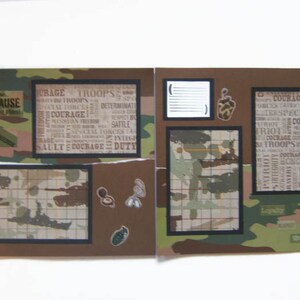 Army Scrapbook Pages - Premade Army Layout - Military Pages - Etsy