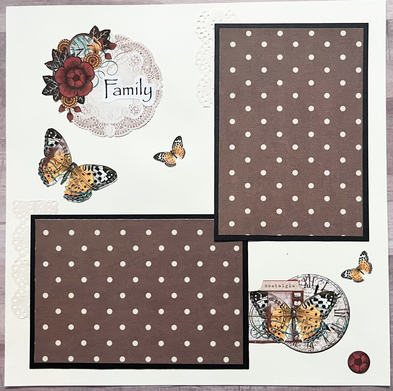 12 by 12 Family Scrapbook Layouts - Premade Family Scrapbook Pages ...