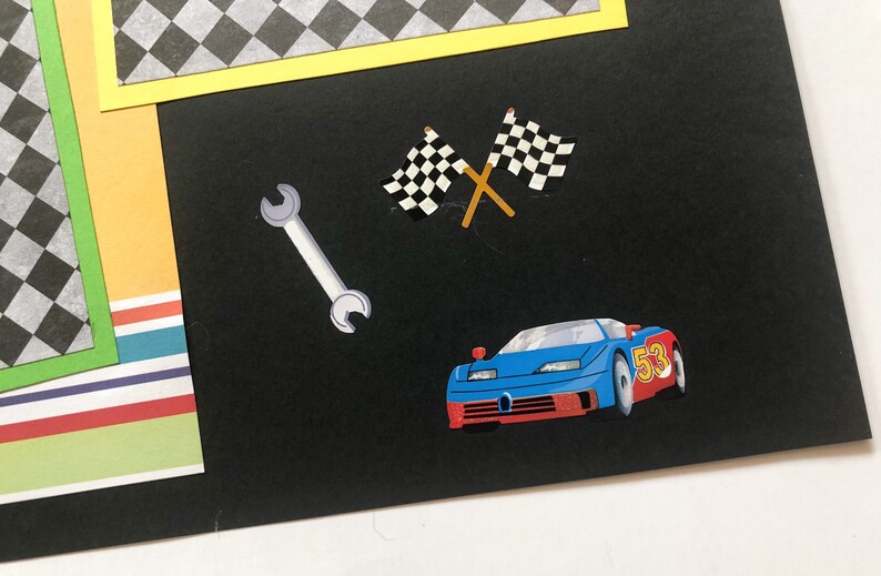 Race Car Scrapbook Layout - Boy Scrapbook Pages - Cars and Boy Pages ...