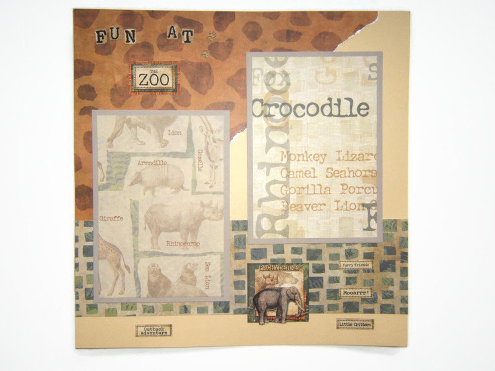 Premade Zoo Scrapbook Pages Zoo Scrapbook Layouts Premade - Etsy