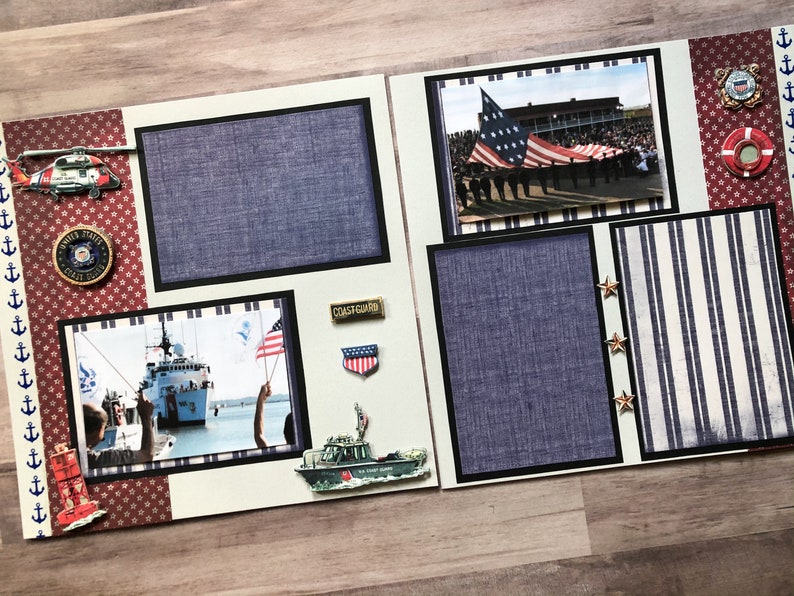 Coast Guard Pages Premade Coast Guard Scrapbook Pages - Etsy