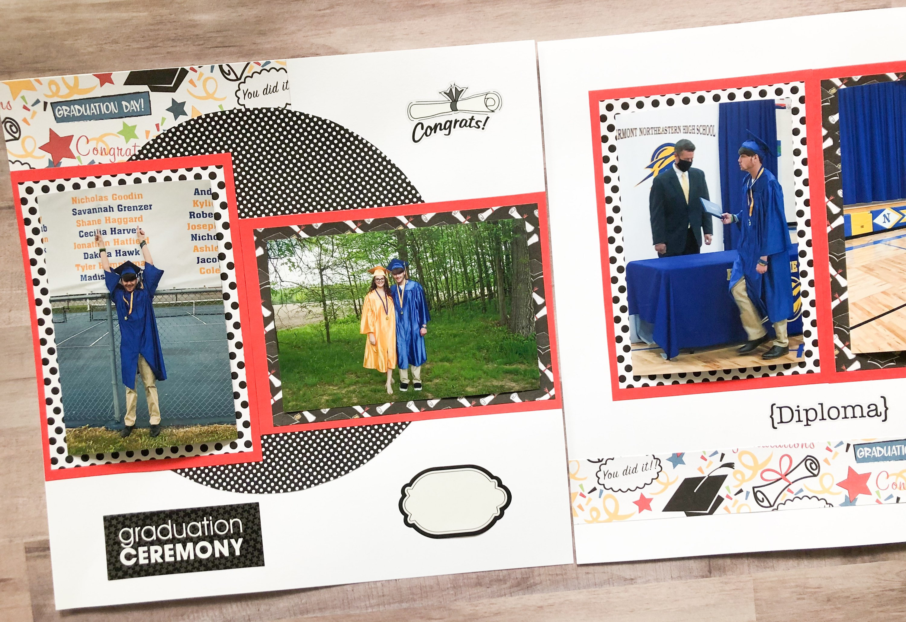 Graduation Scrapbook Pages Premade Graduation Scrapbook Layouts ...
