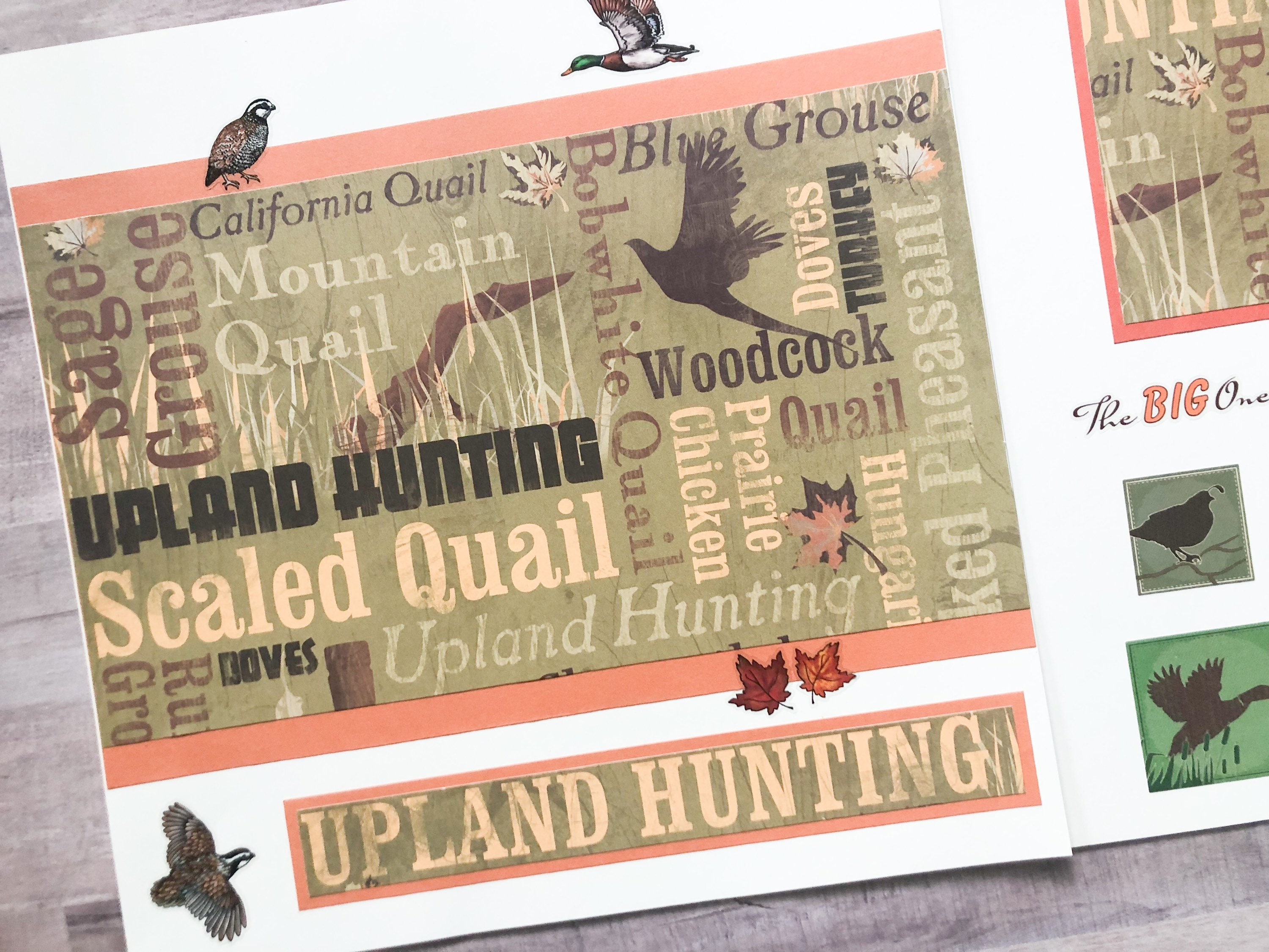 Bird Hunting Scrapbook Layouts - 12 by 12 Fowl Hunting Scrapbook Pages ...