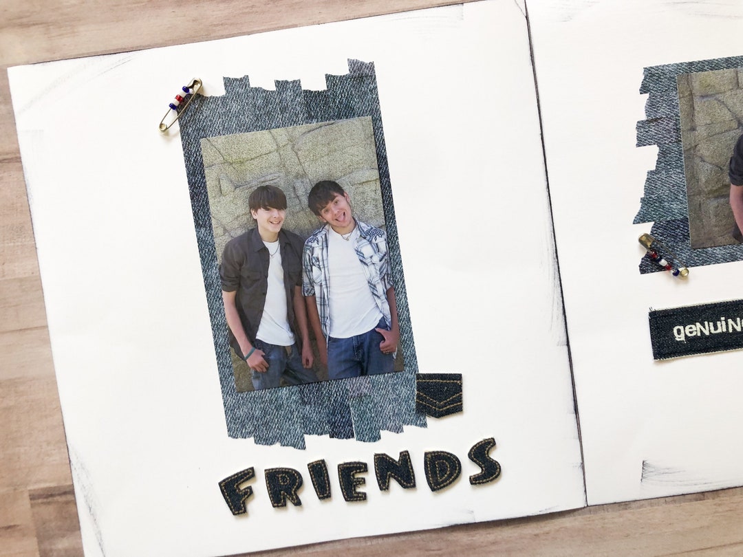 Friends Scrapbook Layouts - 12 by 12 Friends Scrapbook Pages - Premade ...