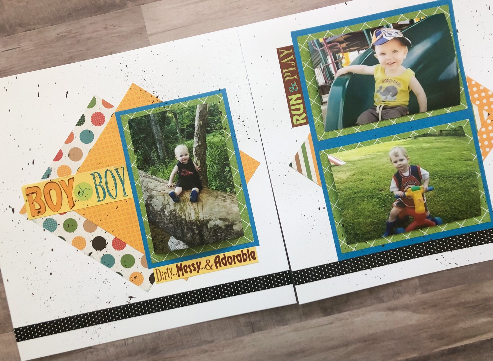 Boy Scrapbook Pages Boy Scrapbook Layout Boy Pages 12 by - Etsy