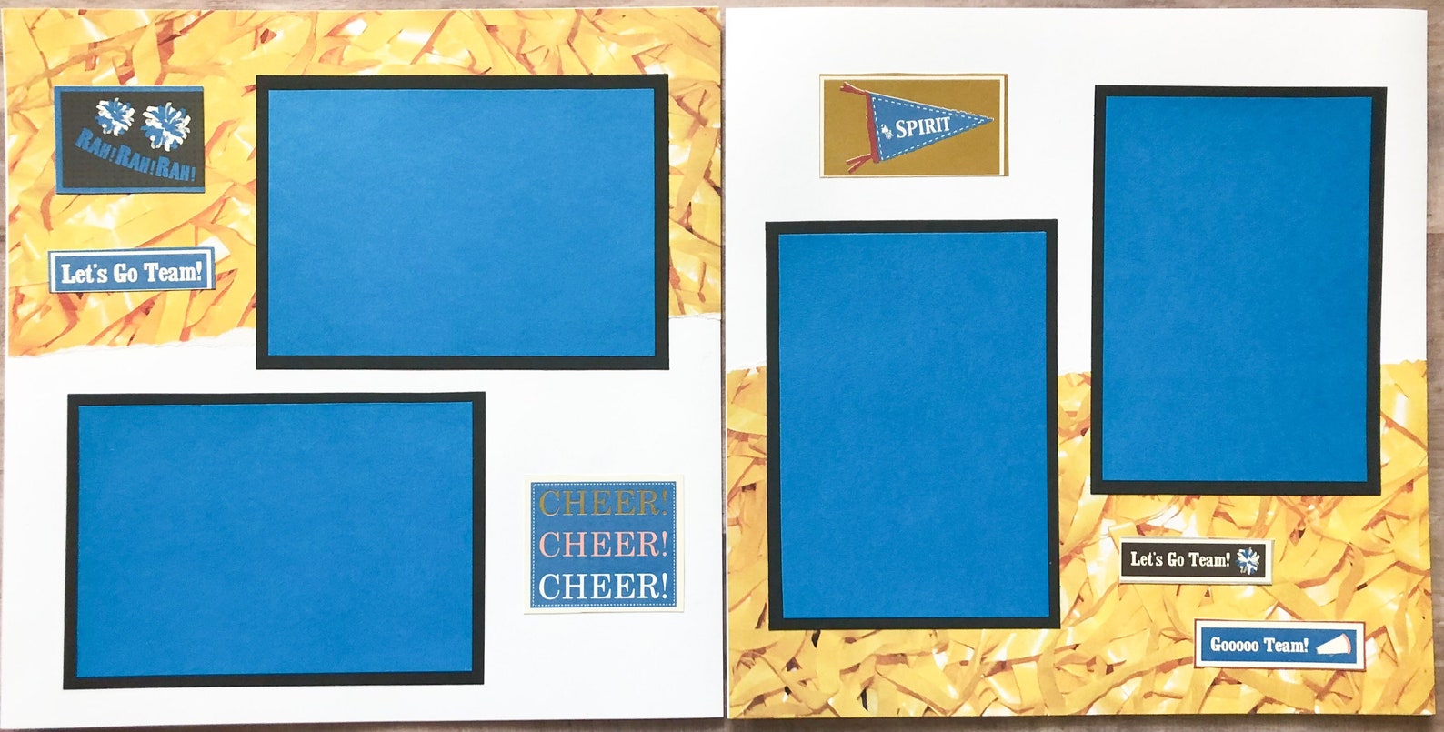 Cheer Scrapbook Layout Premade Cheerleading Layouts 12 by 12 Premade ...