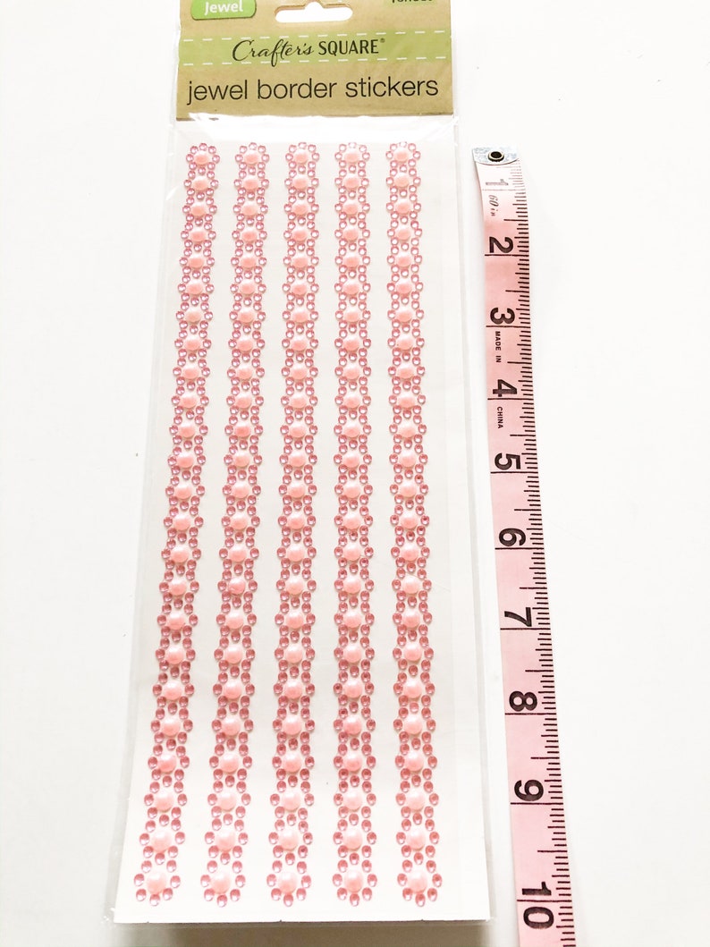 Jewel Border Stickers Pink Jewel Stickers Jewel Embellishments Card ...