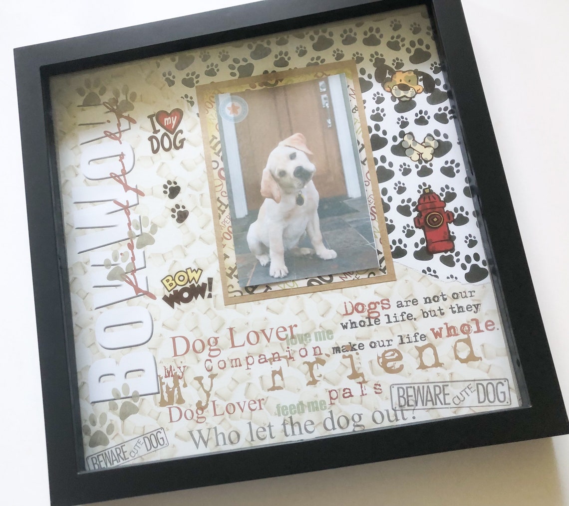 Dog Shadow Box Pet Loss Gift Pet Loss Frame Pet Memorial - Etsy