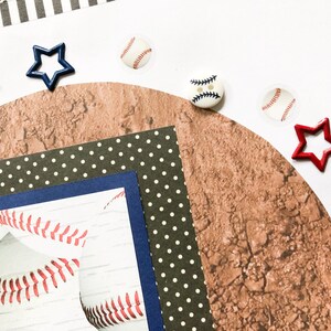 Baseball Shadow Box Layout - Baseball Gift - 12 by 12 Baseball Layouts ...