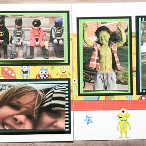 Alien Scrapbook Layout Alien Scrapbook Pages Halloween Premade ...