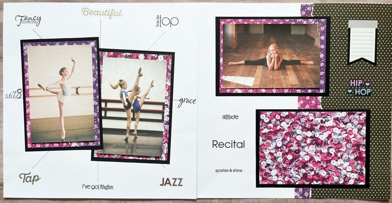 Dance Pages - Dance Mom - Dance Scrapbook Pages - Dance Layout - Dance ...