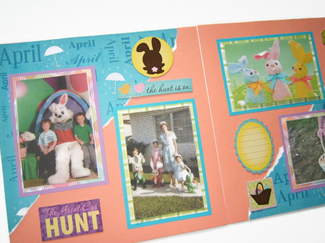 Easter Scrapbook Pages Easter Layout Easter Pages Easter Premade ...