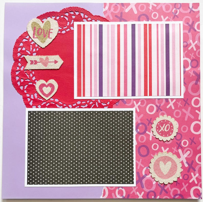 Valentine's Day Scrapbook Pages - Valentine's Day Layout - Valentine ...