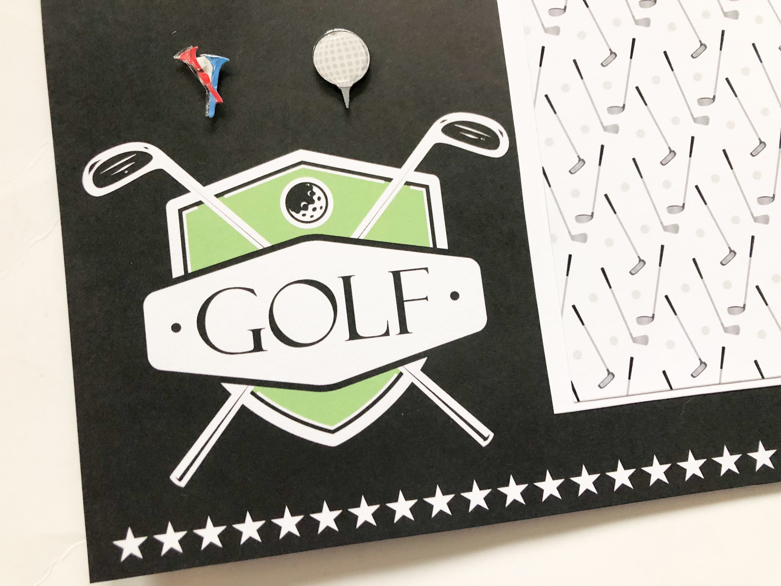 Golf Scrapbook Pages Dad Scrapbook Layout Premade Sports Pages - Etsy