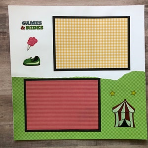 Carnival Scrapbook Pages Birthday Scrapbook Pages Carnival Layouts - Etsy