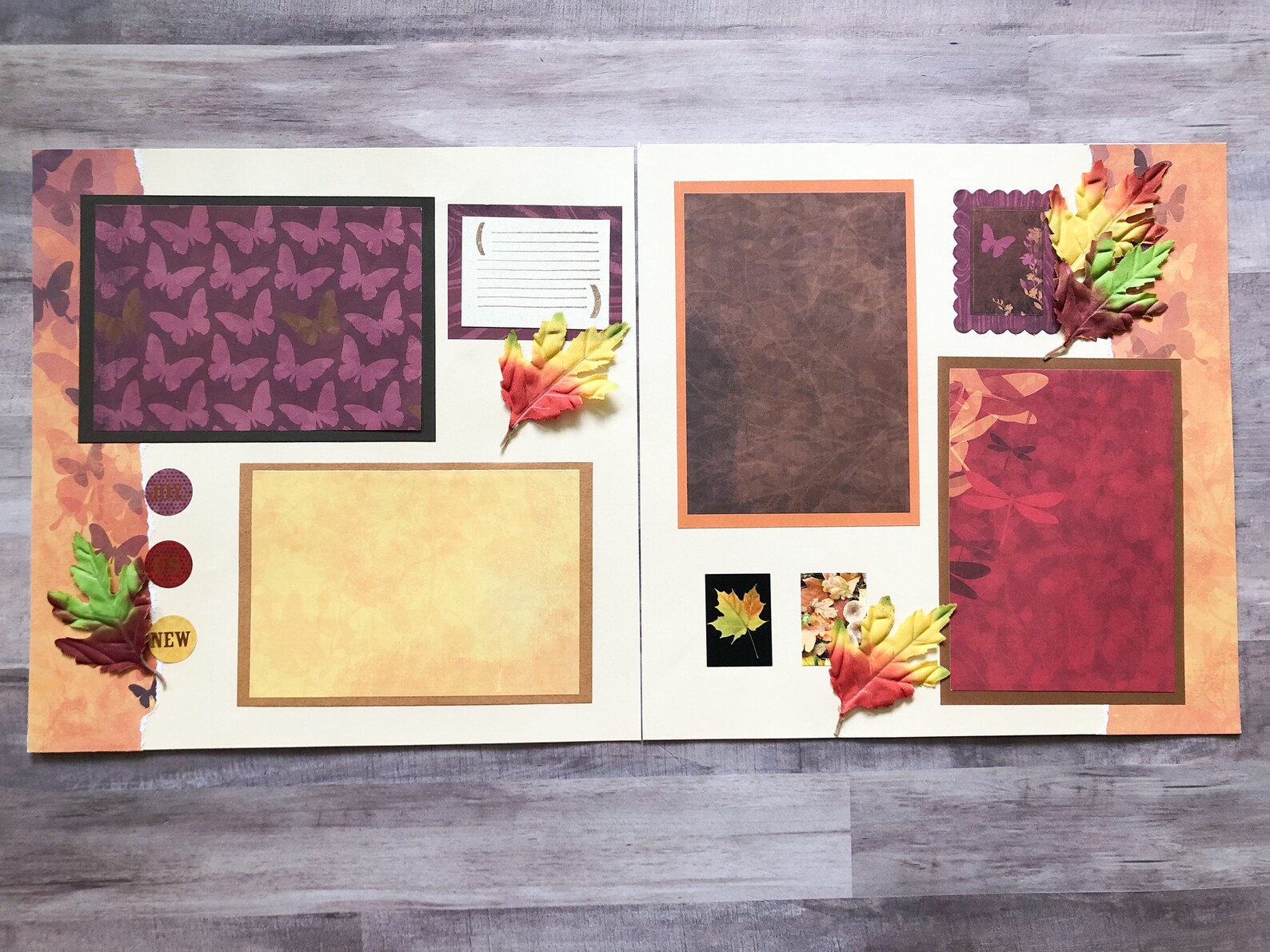 Fall Scrapbook Pages Autumn Layouts Premade Pumpkin Pages - Etsy