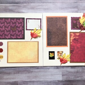 Fall Scrapbook Pages - Autumn Layouts - Premade Pumpkin Pages - Etsy