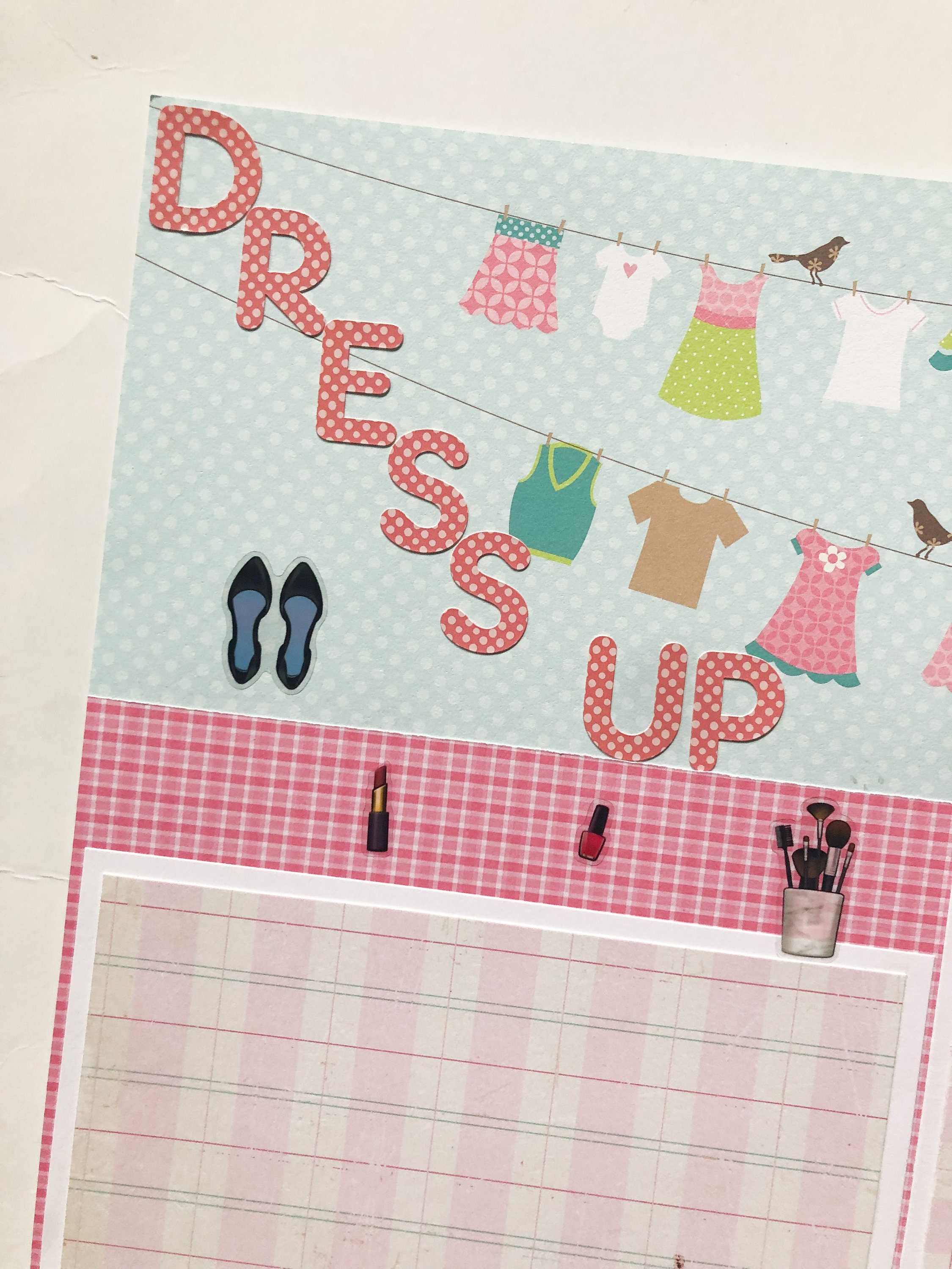 Premade Dress up Scrapbook Layout Girl Scrapbook Layouts Girl Dress up ...