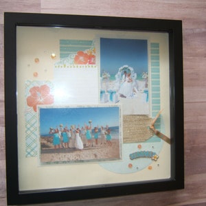 Summer Shadow Box Layout - Travel Gift - 12 by 12 Travel Layouts ...
