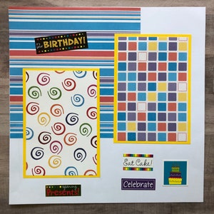 Birthday Scrapbook Pages - Birthday Scrapbook Layouts - Premade ...