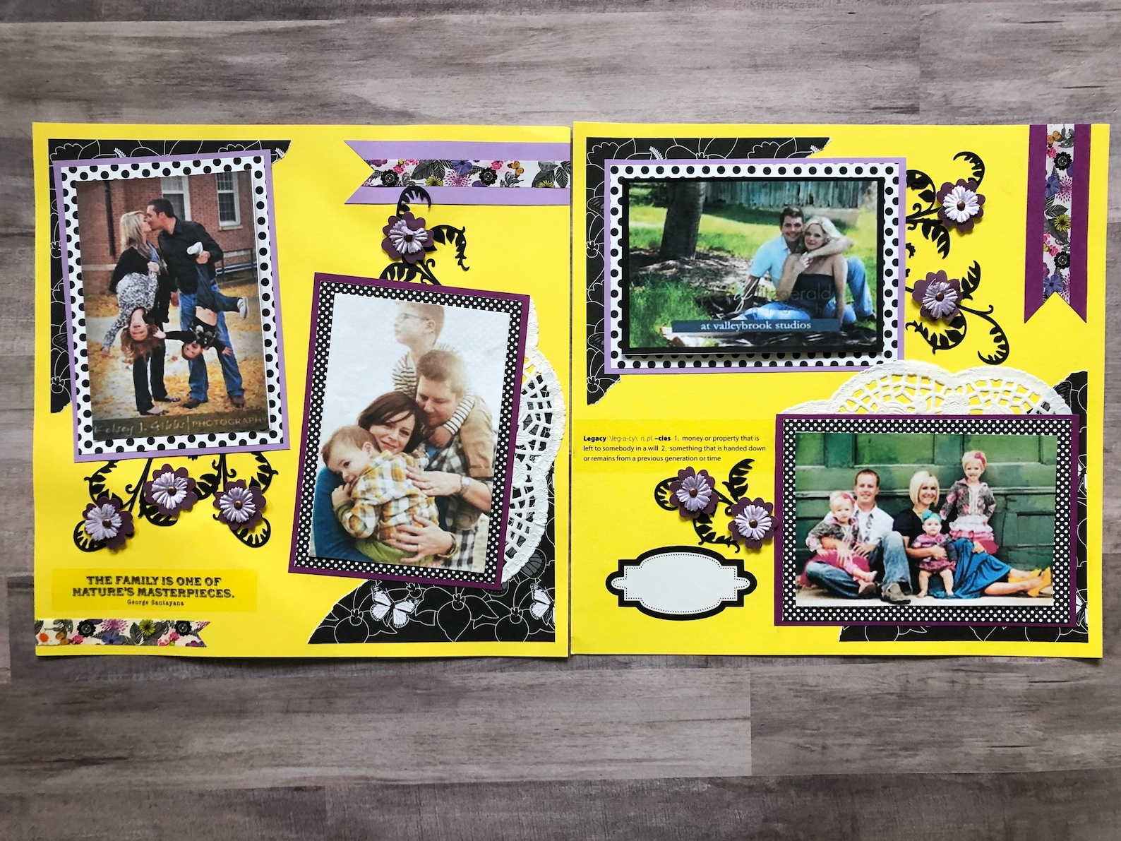 Family Scrapbook Layouts - 12 by 12 Family Scrapbook Pages - Premade ...