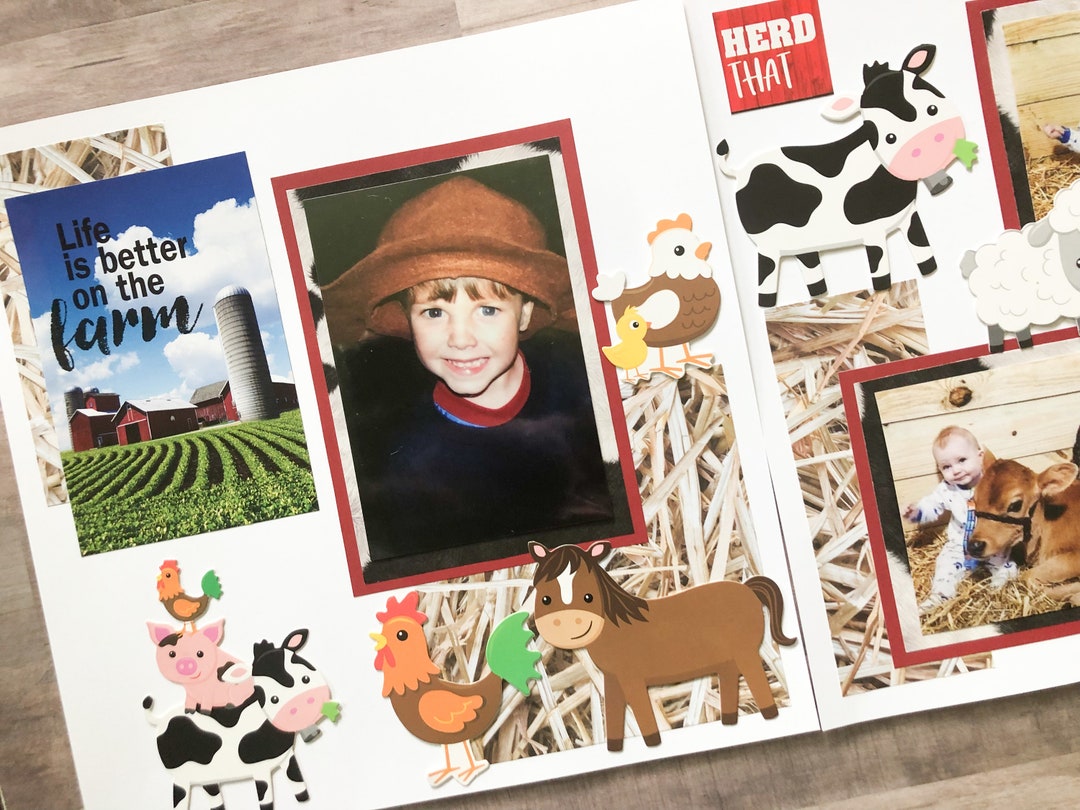Farm Pages - Premade Farm Scrapbook Pages - Farm Scrapbook Layouts ...