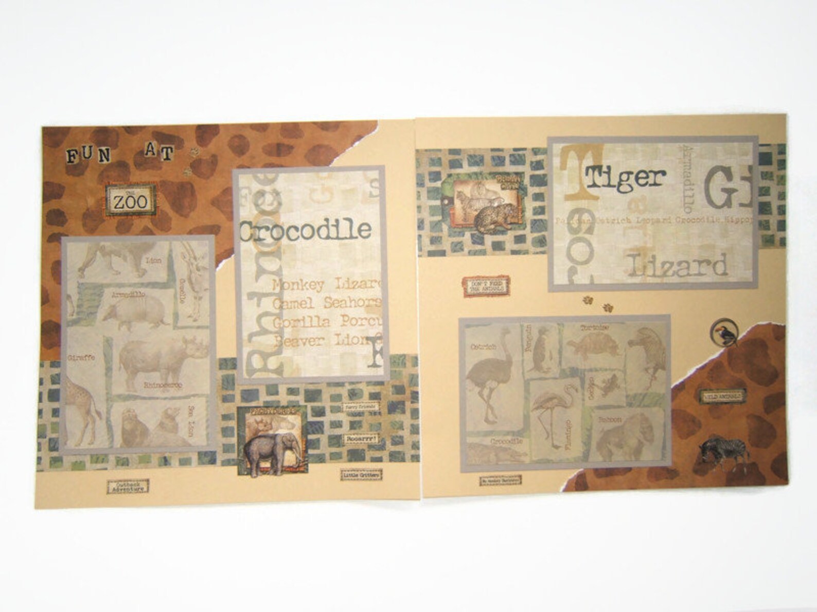 Premade Zoo Scrapbook Pages Zoo Scrapbook Layouts Premade - Etsy