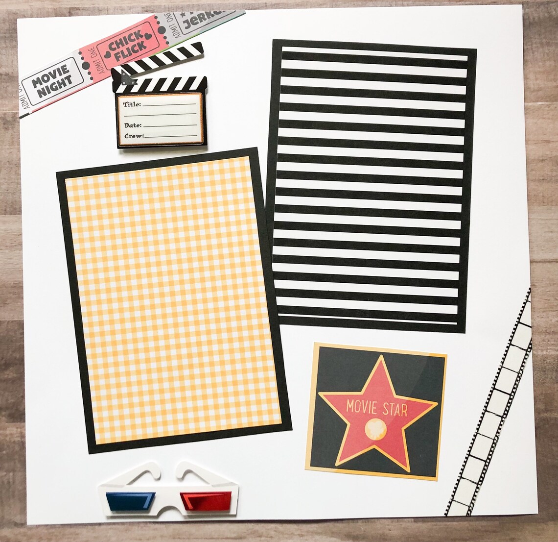 Premade Movie Layouts Movie Scrapbook Pages 12 by 12 Movie - Etsy UK