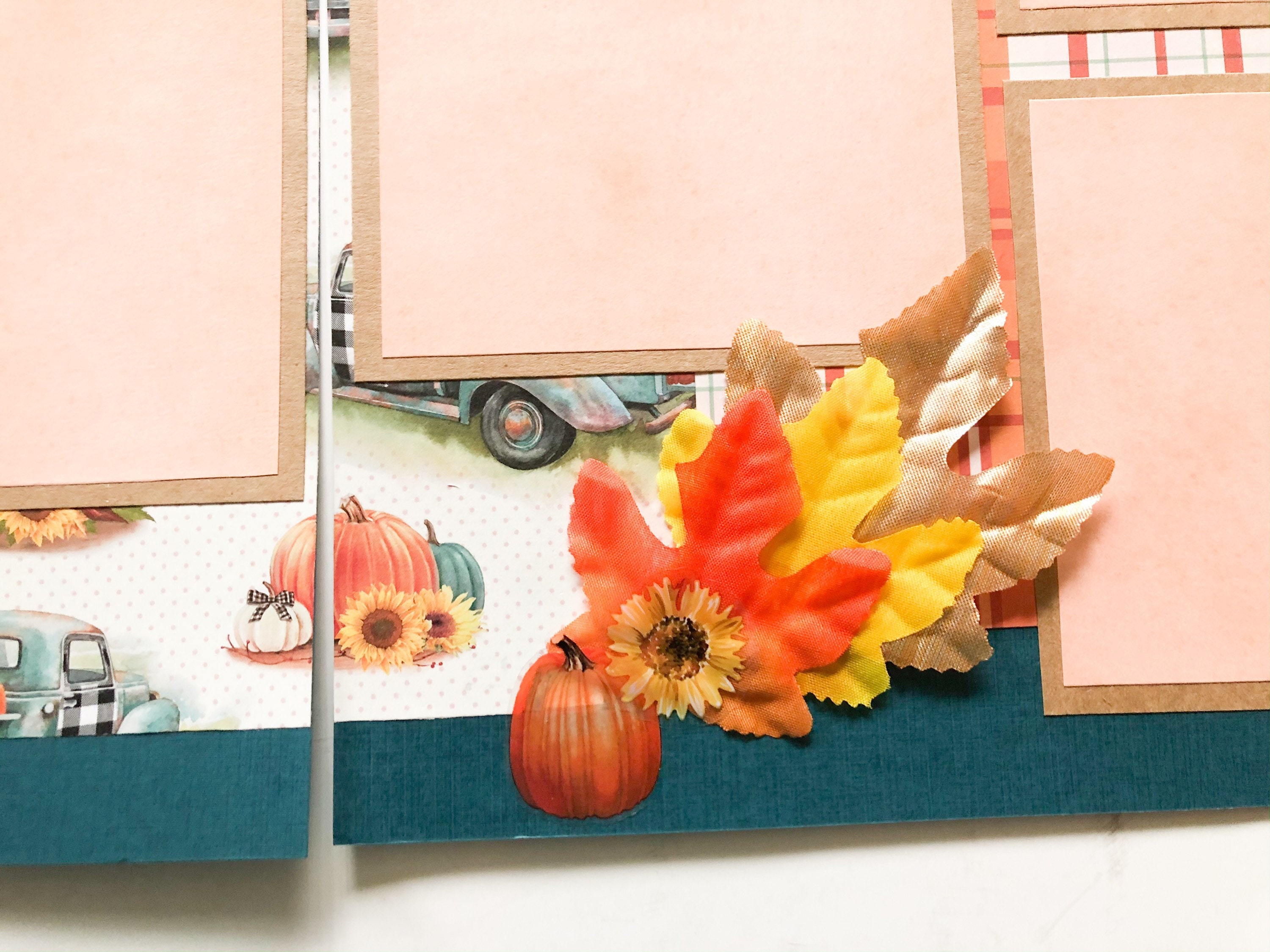 Autumn Scrapbook Layouts - Fall Layouts - Premade Pumpkin Pages - Fall ...