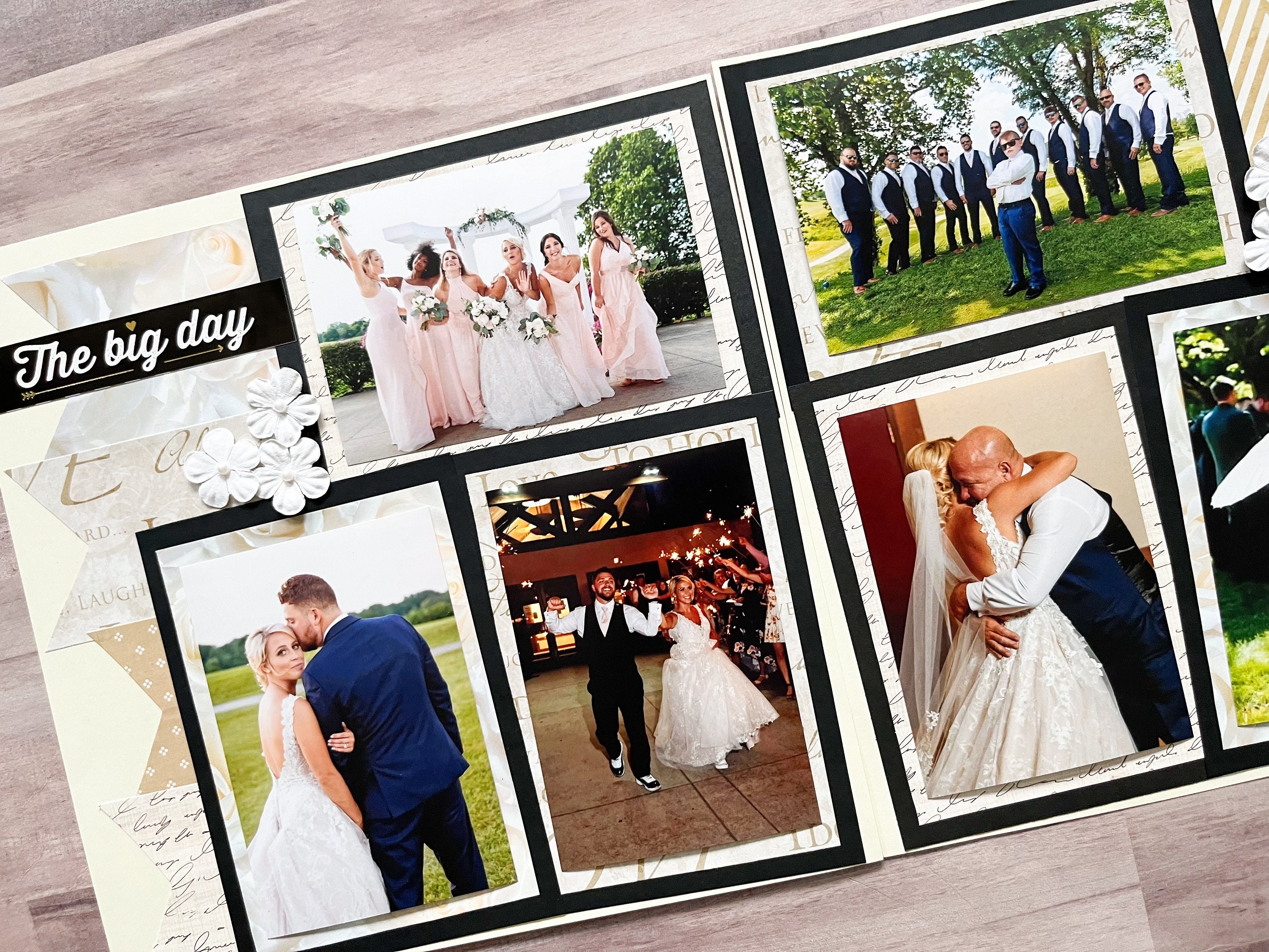 Neutral Wedding Scrapbook Pages Wedding Scrapbook Layouts Wedding ...