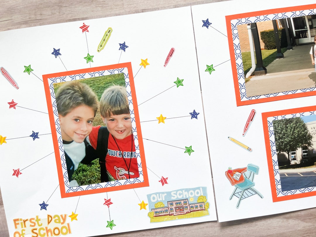 First Day of School Pages - Back to School Layouts - Kindergarten ...