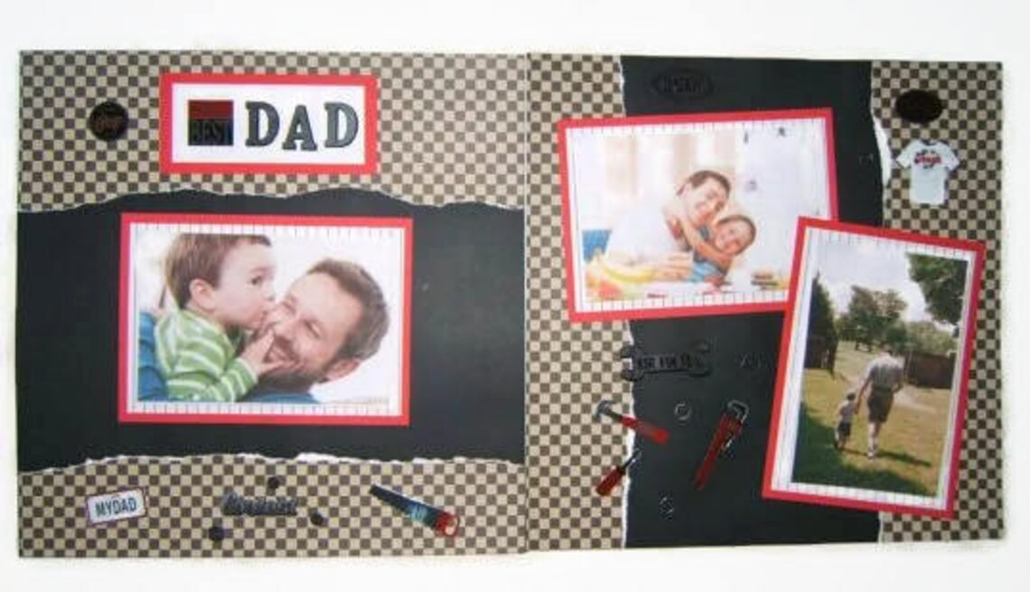 Dad Scrapbook Pages Premade Dad Scrapbook Pages Dad Scrapbook Layouts ...