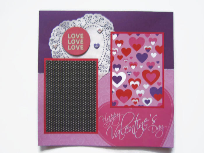 Valentine's Day Scrapbook Pages Valentine's Day Layout Valentine Pages ...