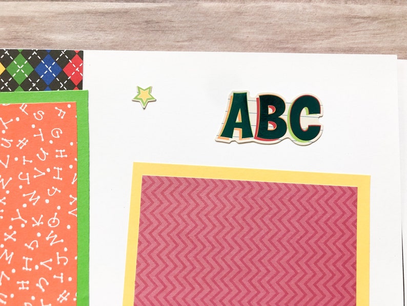 Second Grade Scrapbook Pages - Back to School Layout - Premade Second ...