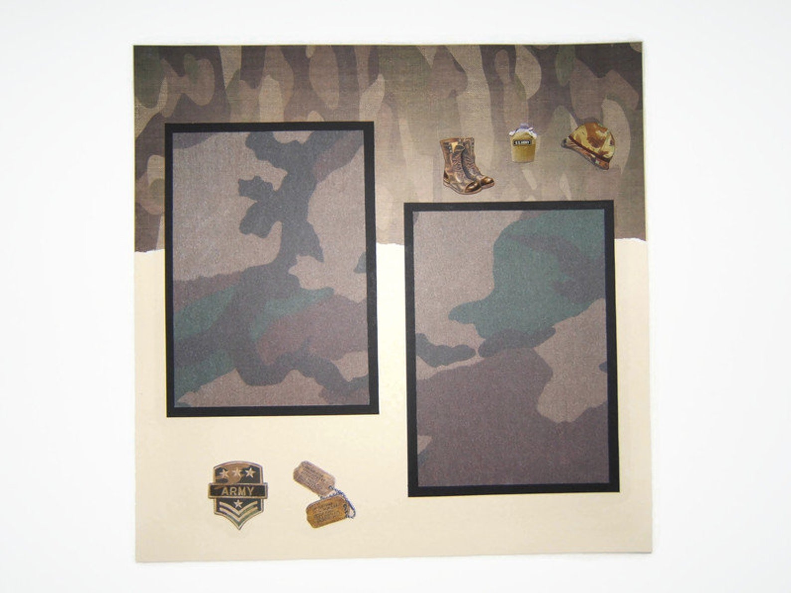 Army Scrapbook Layout Army Pages Military Pages Military Premade ...