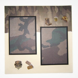 Army Scrapbook Layout - Army Pages - Military Pages - Military Premade ...