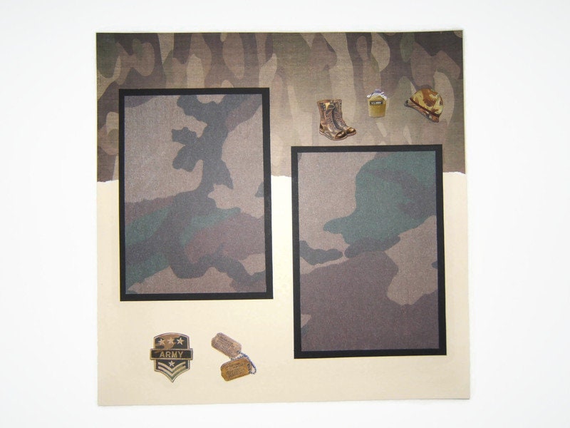 Army Scrapbook Layout Army Pages Military Pages Military Premade ...