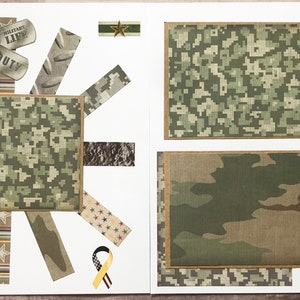 Army Scrapbook Pages - Premade Army Layout - Military Pages - 12 by 12 ...