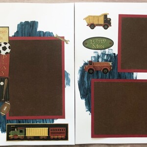 Boy Scrapbook Layout - Boy Pages - 12 by 12 Boy Layouts - Premade Boy ...