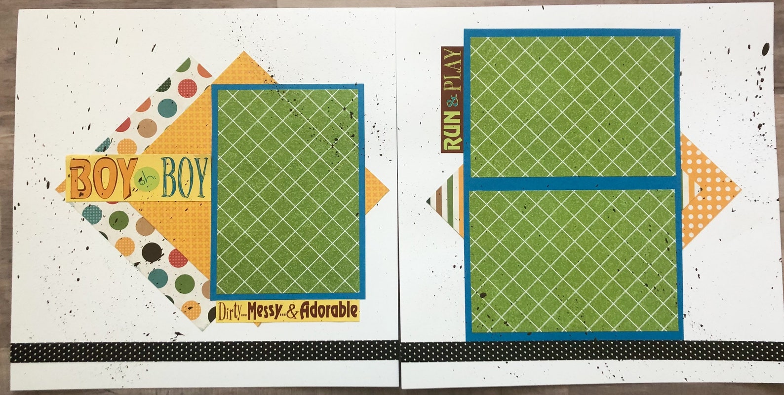 Boy Scrapbook Pages Boy Scrapbook Layout Boy Pages 12 by - Etsy