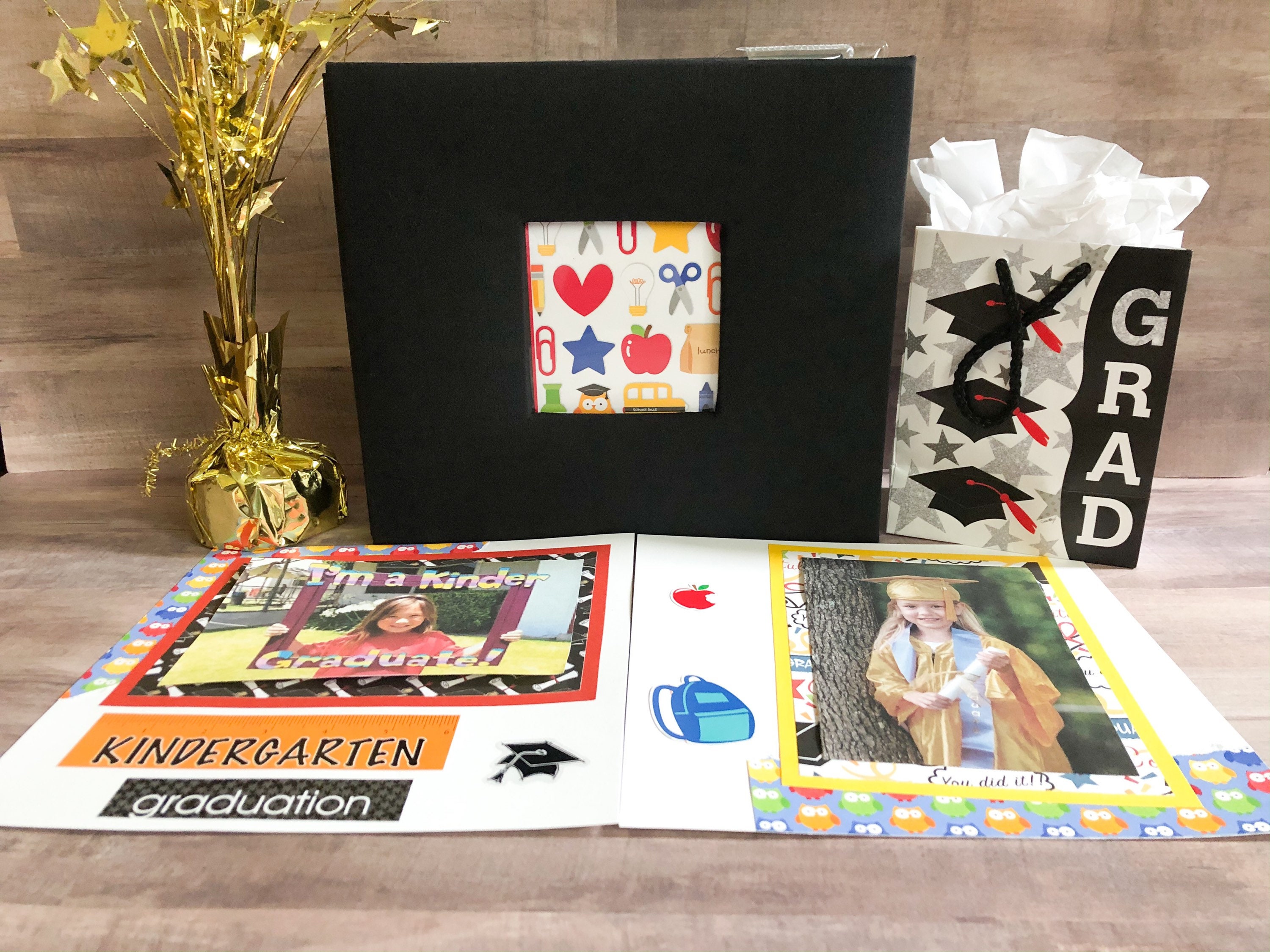 Kindergarten Graduation Album School Scrapbook Album Premade School ...