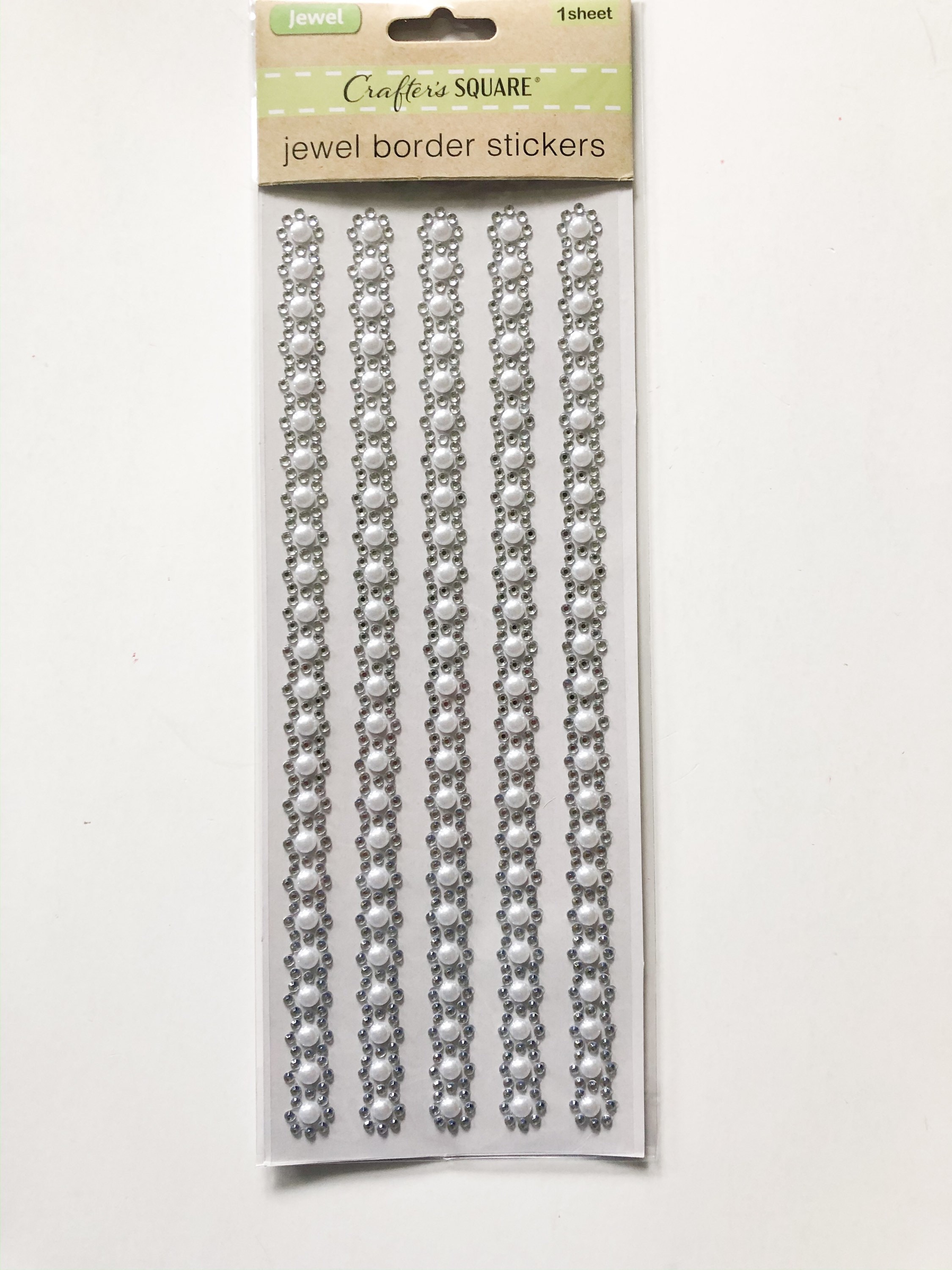 Pearl Border Stickers - Silver Pearl Stickers - Jewel Embellishments ...