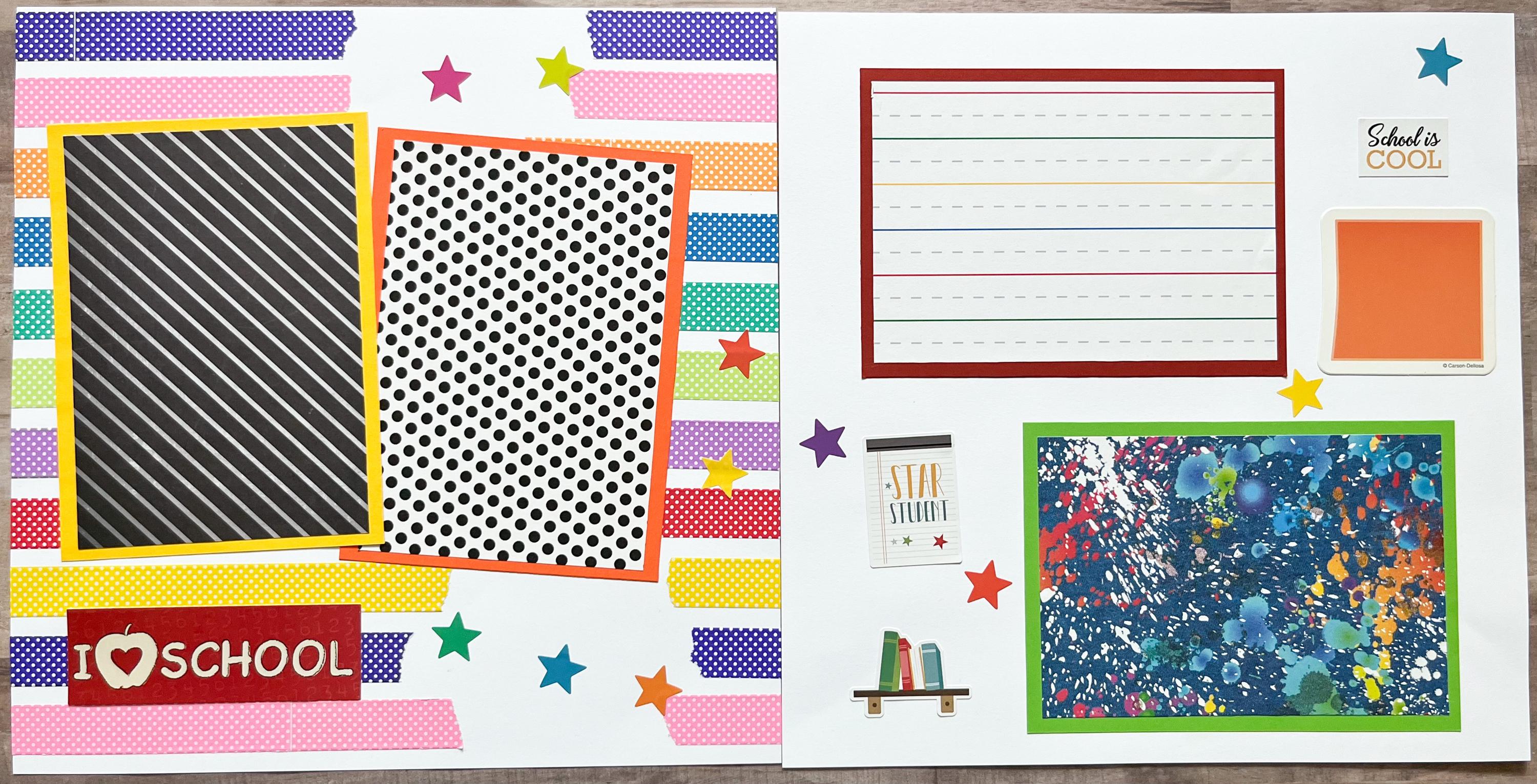 Back to School Pages - Preschool Scrapbook Pages - Premade Preschool ...