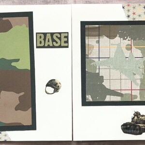 Army Scrapbook Album - Premade 8 by 8 Army Scrapbook - Military Album ...