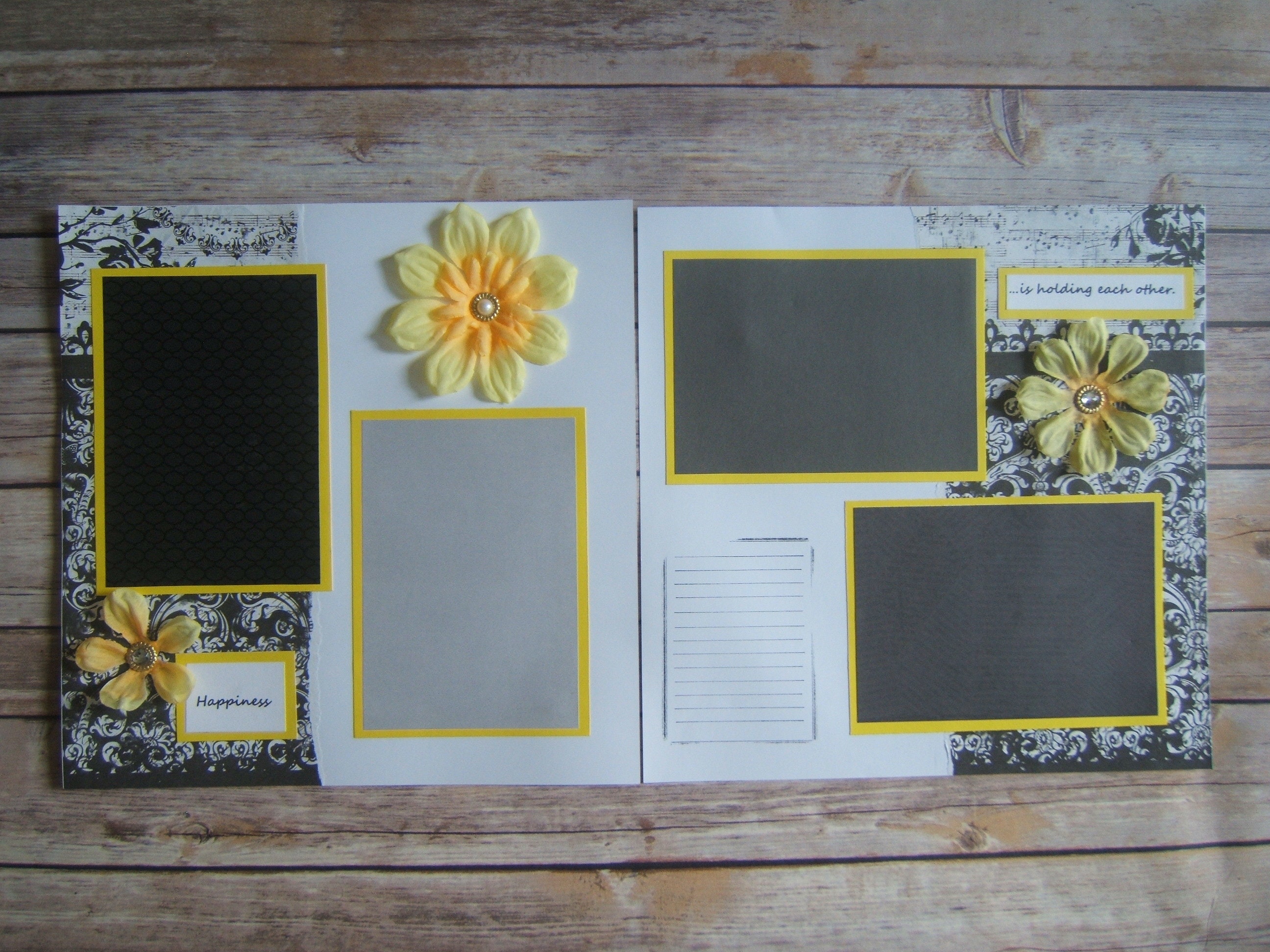 Yellow Wedding Wedding Scrapbook Album Anniversary - Etsy