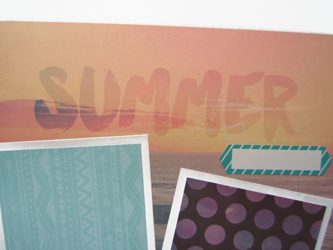 Premade Beach Vacation Scrapbook Layouts Summer Pages | Etsy