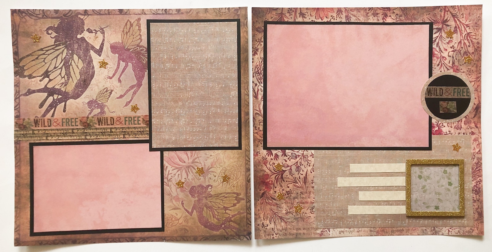 Fairy Girl Scrapbook Layout - Girl Scrapbook Pages - Fairy Pages - 12 ...