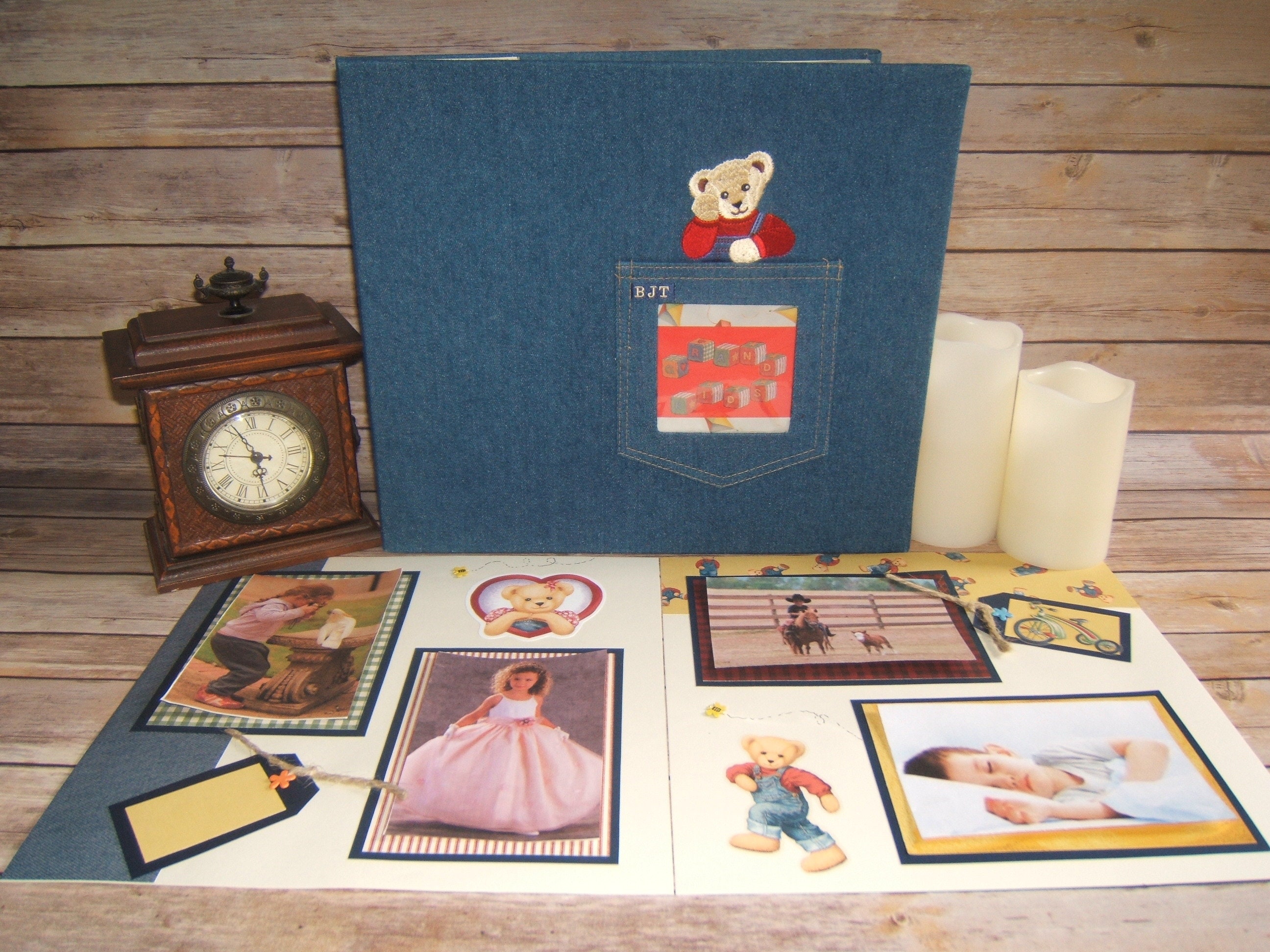 Grandma Scrapbook Album - Teddy Bear Scrapbook Album - Grandkids ...