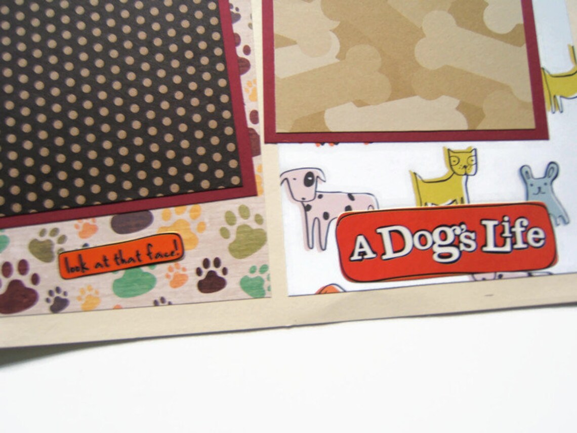 Dog Pages - Premade Dog Scrapbook Pages - Puppy Scrapbook Pages ...